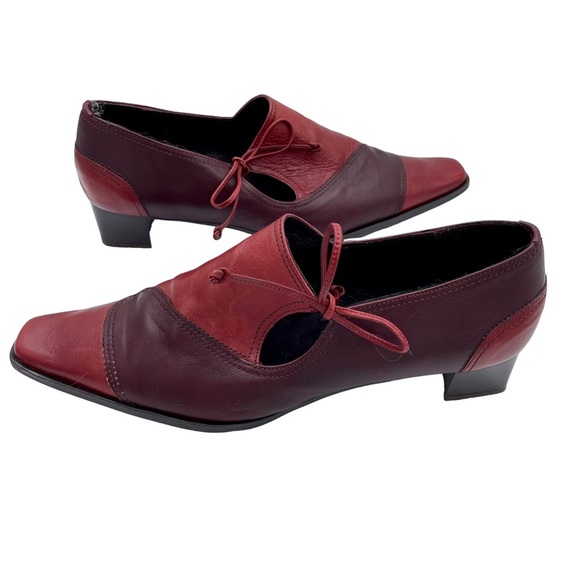 Hispanitas | Shoes | Hispanitas Burgundy Burnt Red Leather Side Tie ...